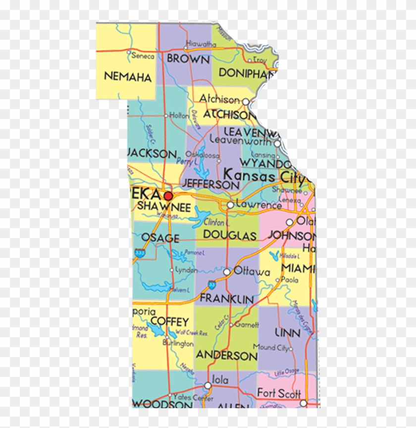 Small Towns - Map Of Kansas, HD Png Download - 568x785(#4896649) - PngFind