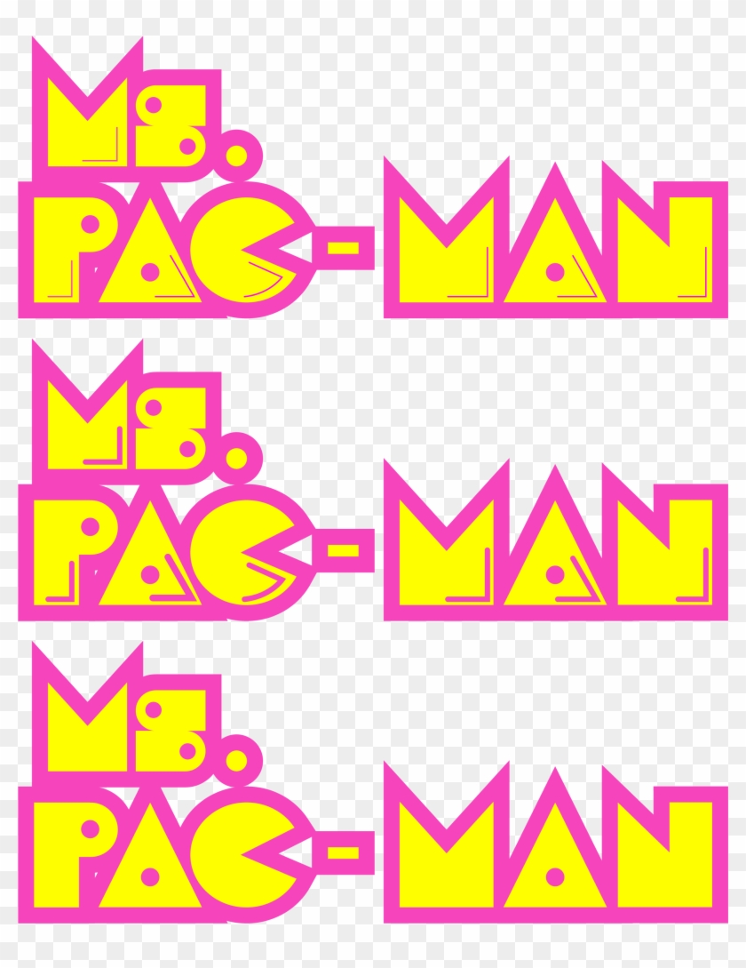 Original Ms Pac Man Logo, HD Png Download - 2222x2776(#4939799) - PngFind