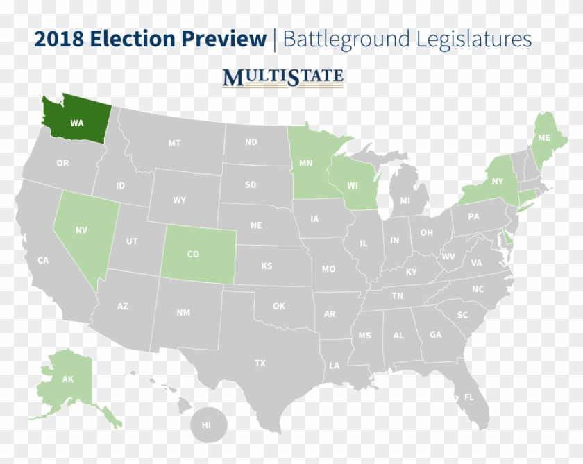 Washington Election Preview Map - Actual 2016 Electoral Map, HD Png ...