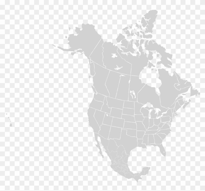 North America Blank Range Map - Interior Alaska Yukon Lowland Taiga ...