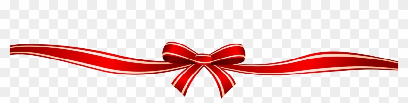 Red Ribbon Border Png Download - Bow, Transparent Png - 6001x1242 ...