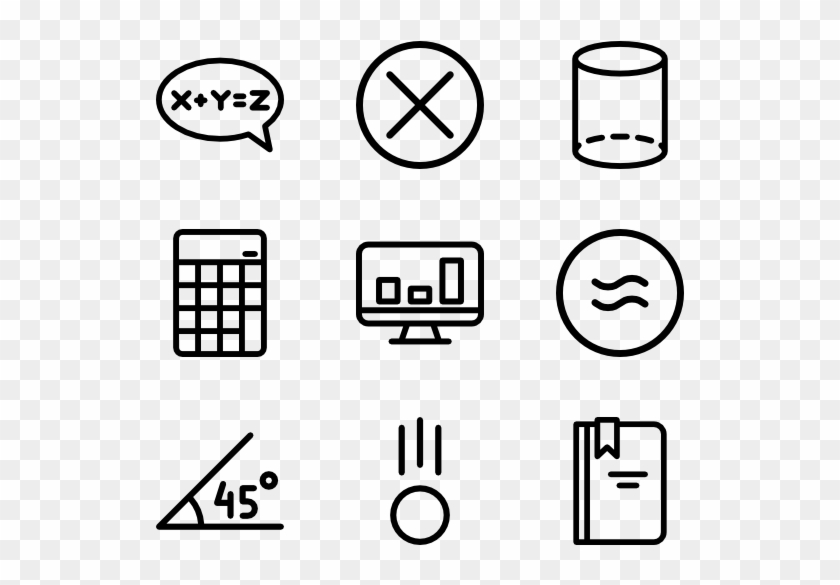 Math Symbols - Mathematics Icon, HD Png Download - 600x564(#508626 ...