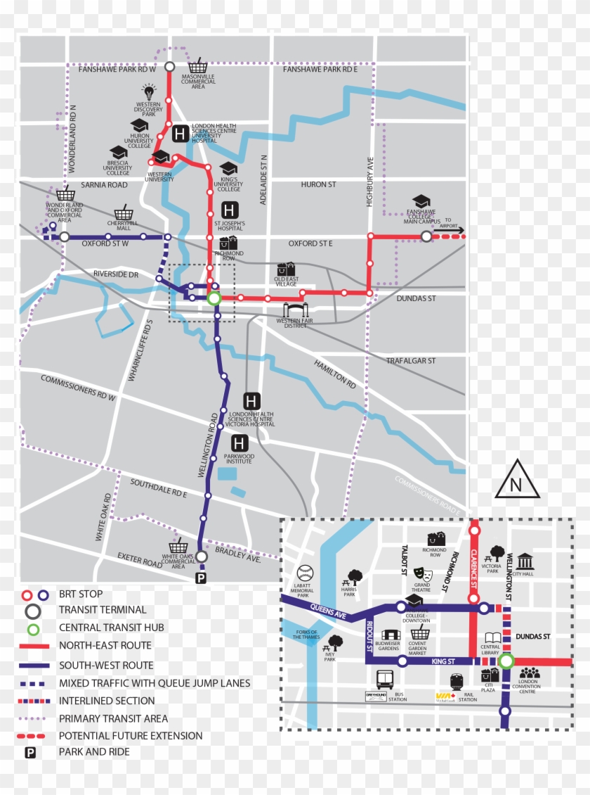 Brt Network Map - London Brt Map, HD Png Download - 2378x3161(#5024167 ...
