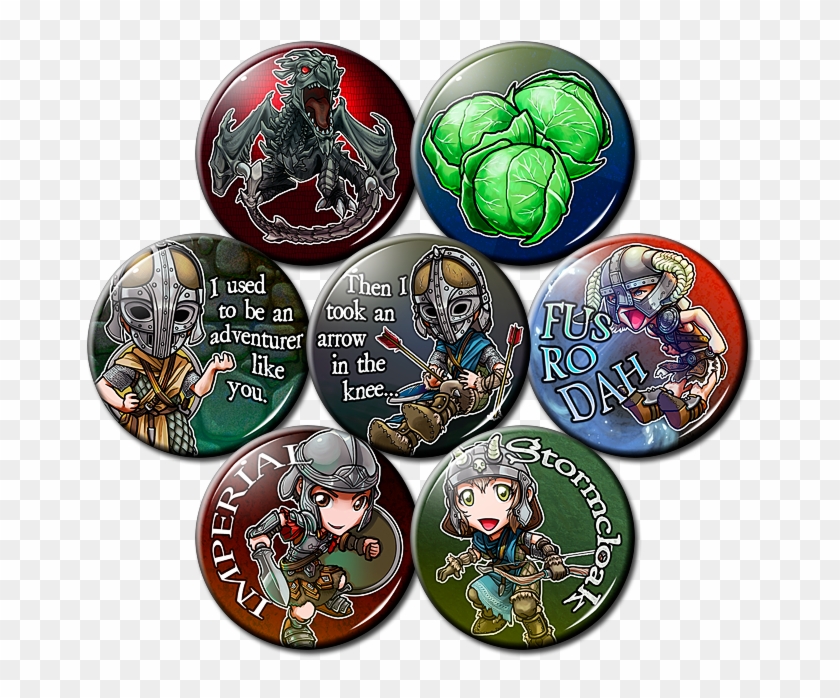 Skyrim Button Set - Earth, HD Png Download - 686x631(#5031300) - PngFind