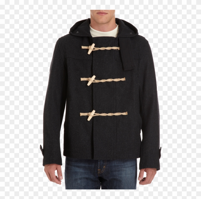 Gloverall Toggle Button Duffle Coat - Rifle, HD Png Download - 509x1272 ...