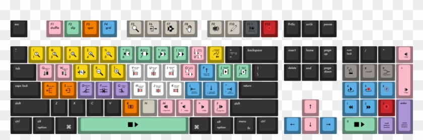 Pro Tools Layout By Composerken 104-key Custom Cherry - Mechanical ...