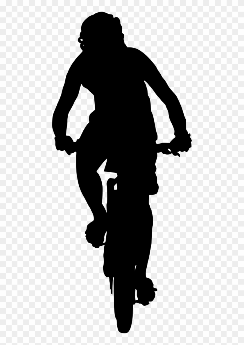 Cyclist Silhouette Front