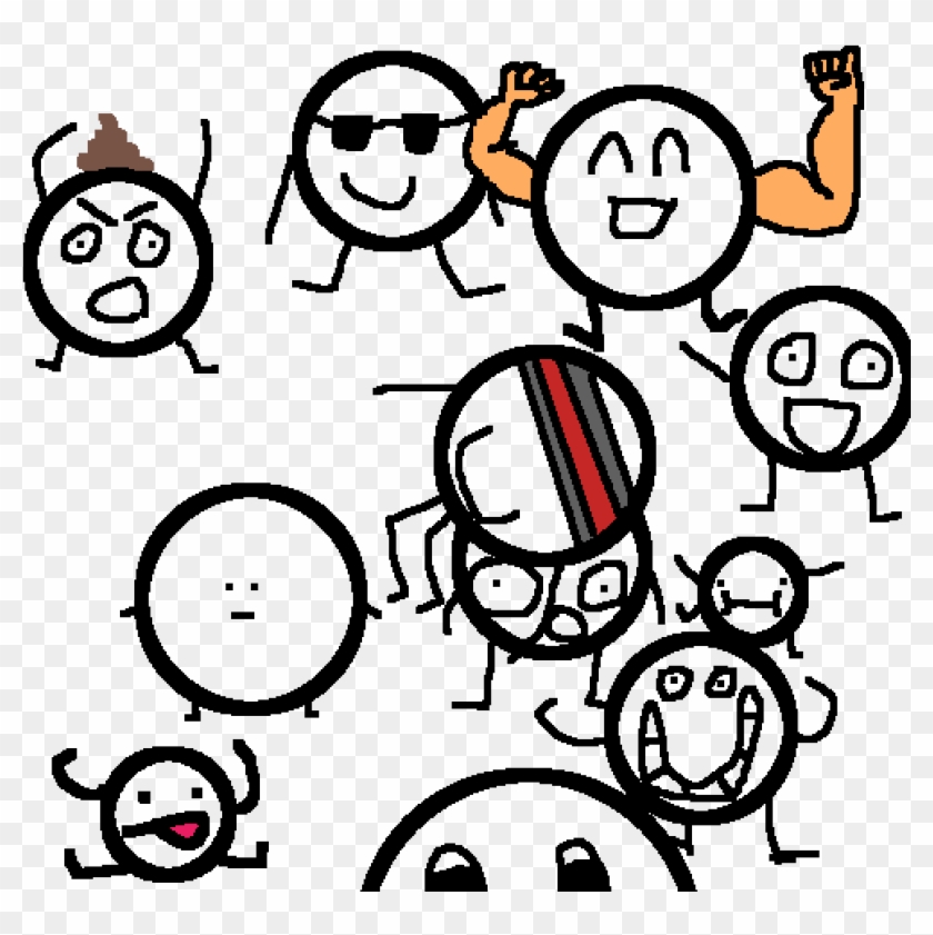 Circle People - Cartoon, HD Png Download - 1000x1000(#5141143) - PngFind