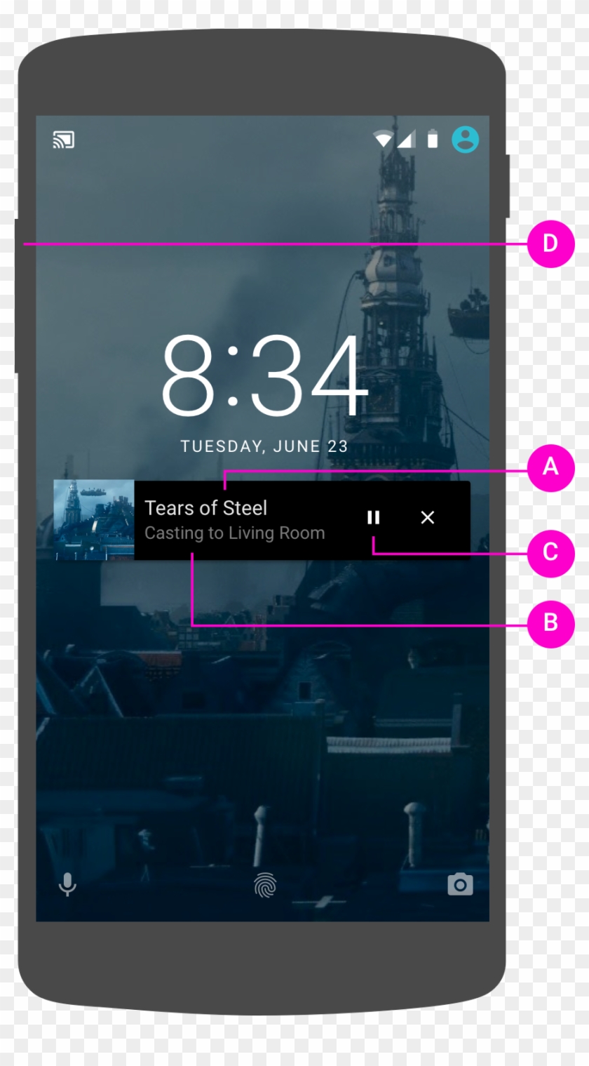 Android - Android Custom Notification Media Controls, HD Png Download ...