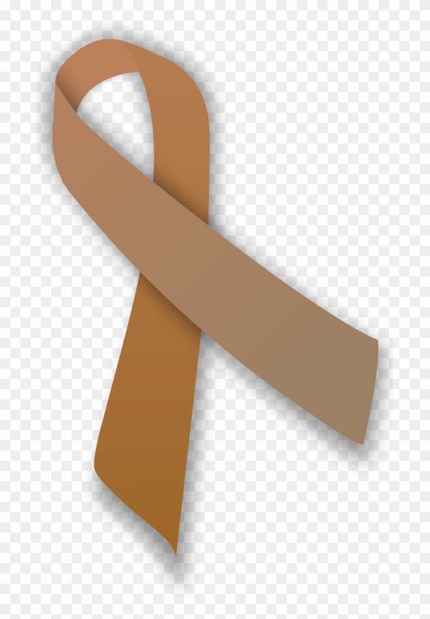 File - Brown Ribbon - Svg - Brown Ribbon, HD Png Download - 697x1129 ...