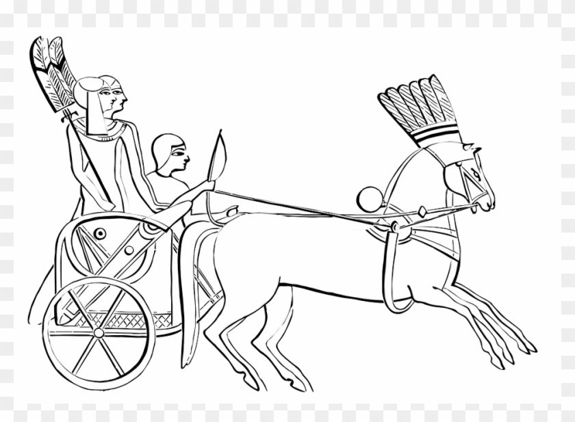 Egyptian Chariot Horses Ancient History Thebes - Draw A Chariot With ...