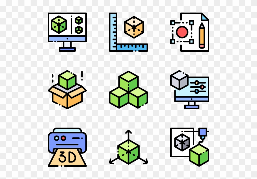 3d Printing - 3d Modeling Icons, HD Png Download - 600x564(#524853 ...