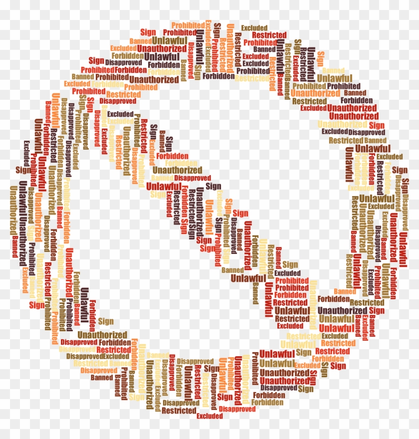 This Free Icons Png Design Of No Sign Word Cloud, Transparent Png ...