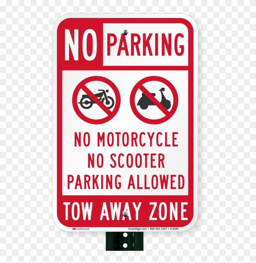No Motorcycle And No Scooter Parking Allowed Sign - Sign, HD Png ...