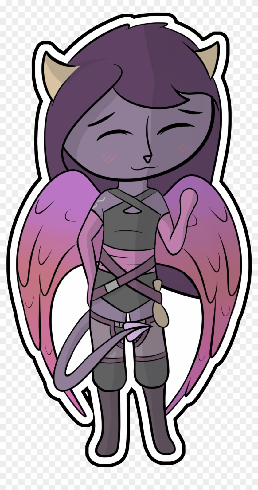 A Happy Tiefling - Cartoon, HD Png Download - 1147x1778(#5238330) - PngFind