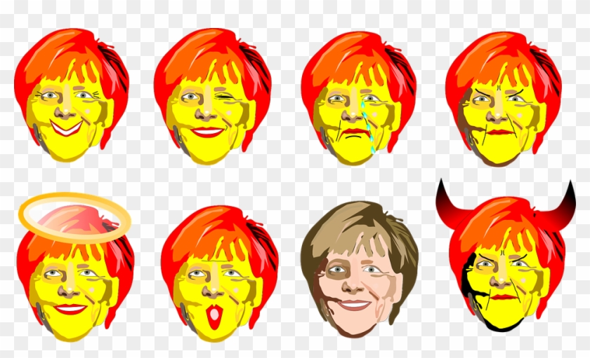 Merkel, Smiley, Politician - Angela Merkel Smiley, HD Png Download ...
