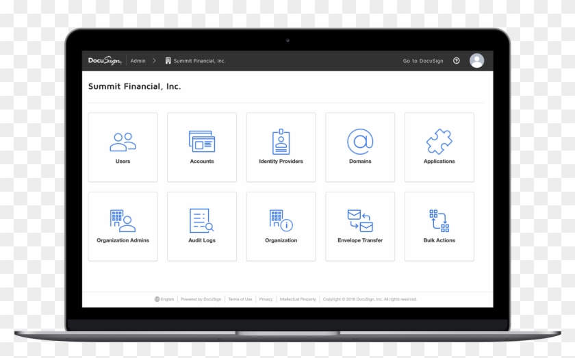 A Laptop Showing The Docusign Interface With 10 Icons - Master Data ...