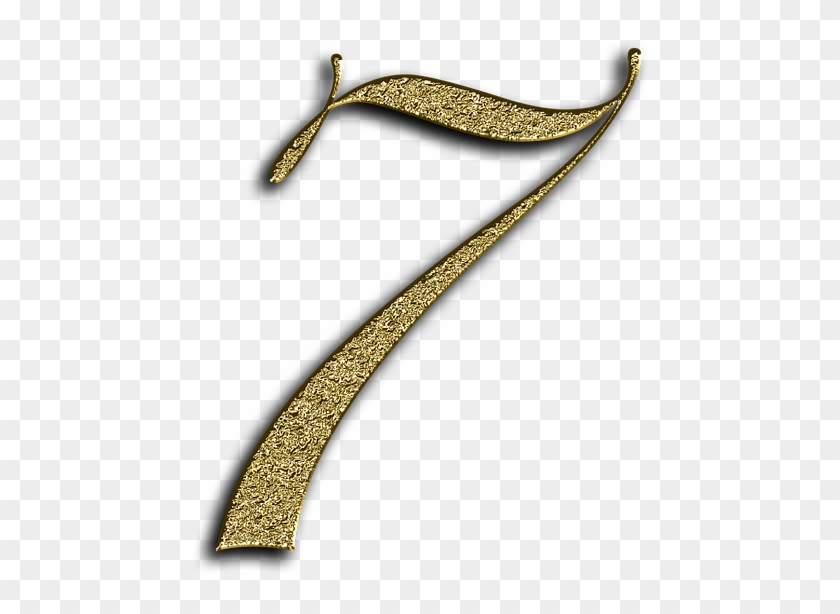 Number 7 Gold Font Training Seven Learn Golden - Number 7 Font, HD Png ...