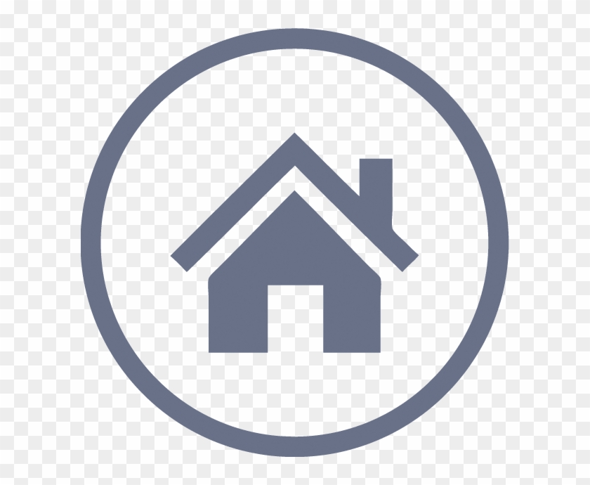 House Signs - House Icon In Circle, HD Png Download - 610x610(#532461 ...