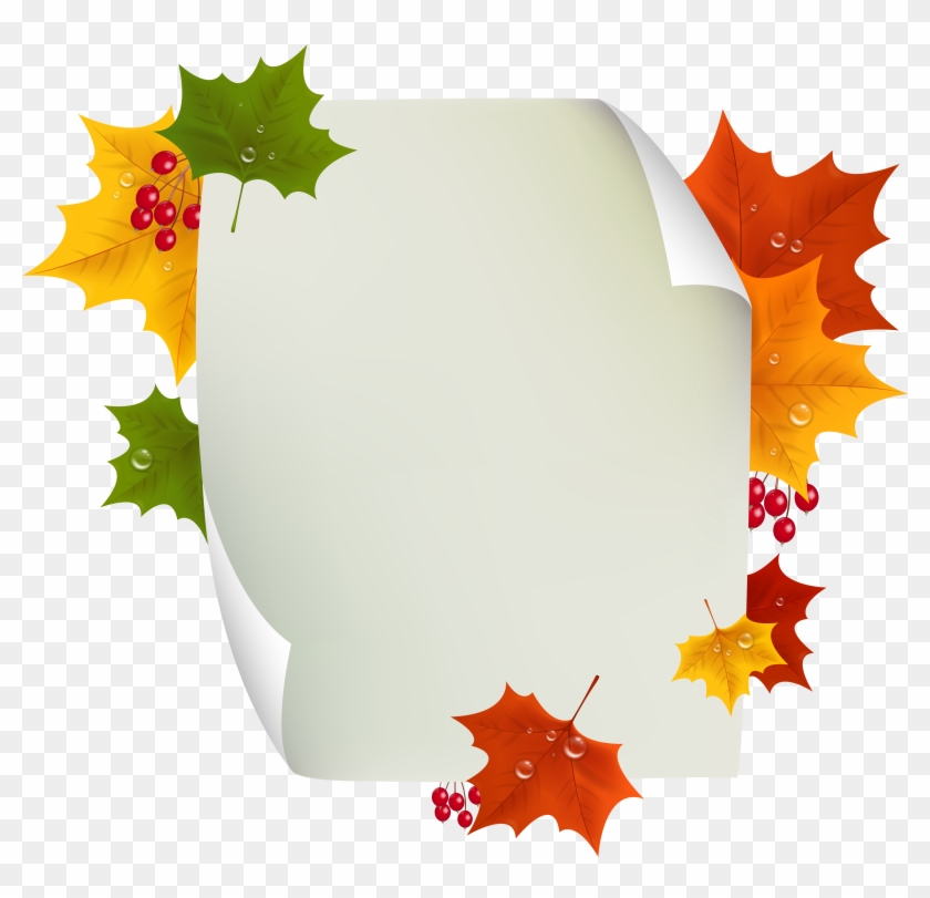 Autumn Blank Page Decor Png Clipart Image - Autumn, Transparent Png ...