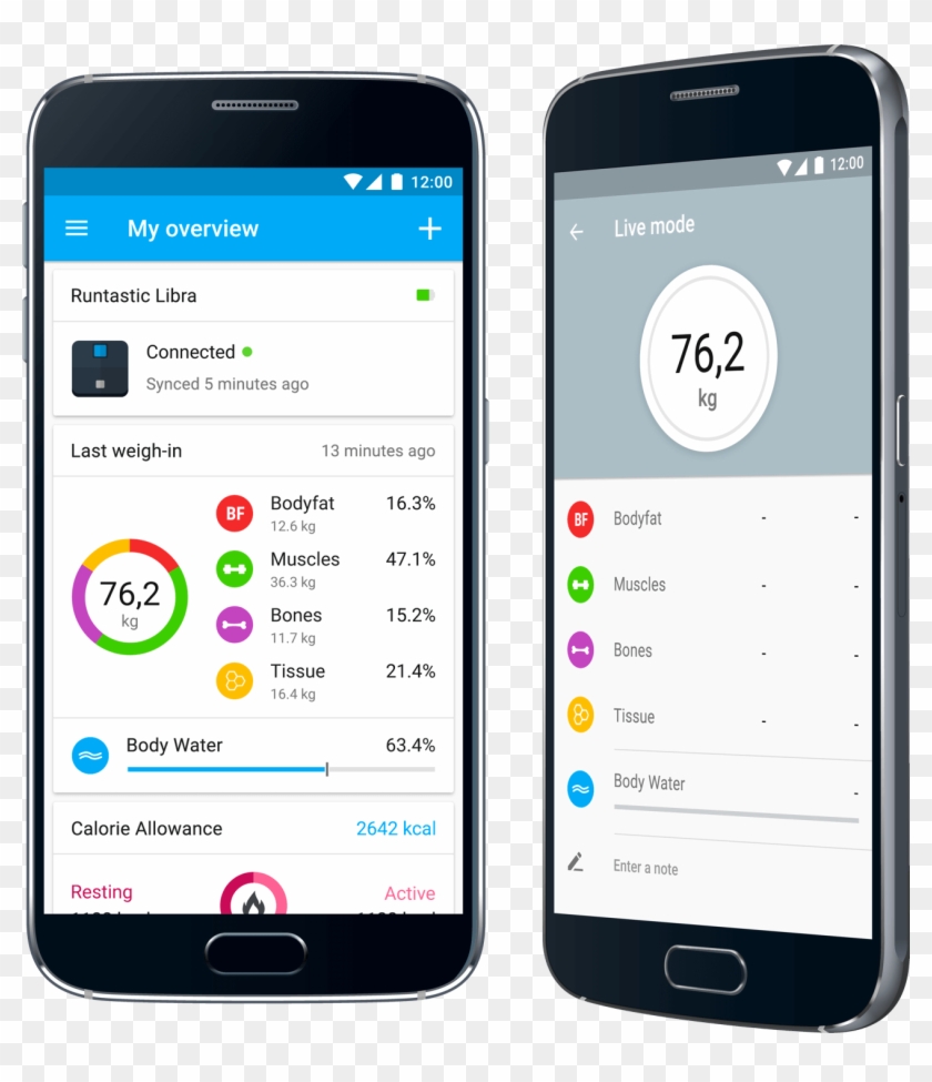 Two Android Phones Showing Two Screens Of Libra - Iphone, HD Png ...