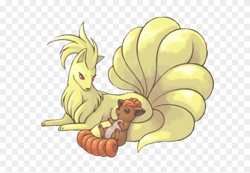 Ninetales Sticker - Ninetales And Vulpix, HD Png Download - 600x502 ...