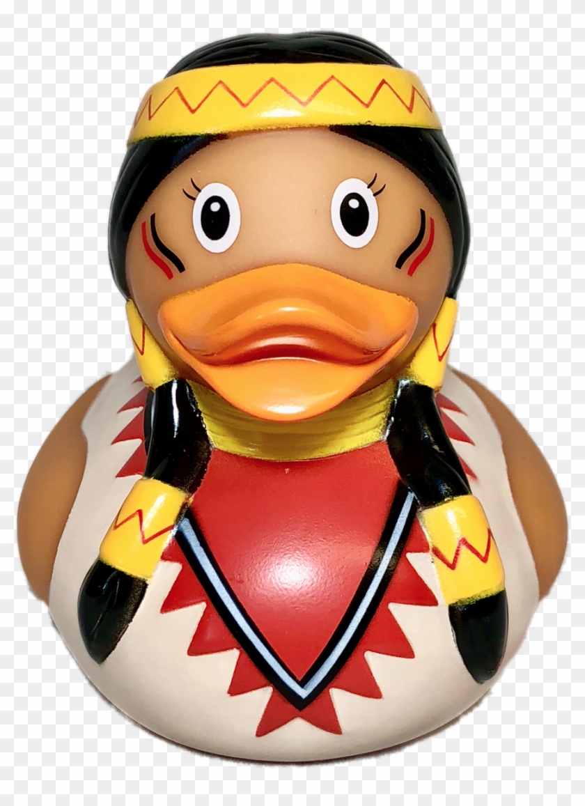 Native America India Girl Rubber Duck By Lilalu - Rubber Ducky, HD Png ...