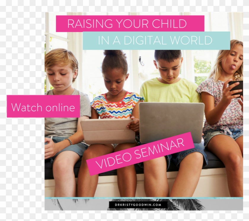 Raising Digital Kids - Children Using Technology, HD Png Download ...