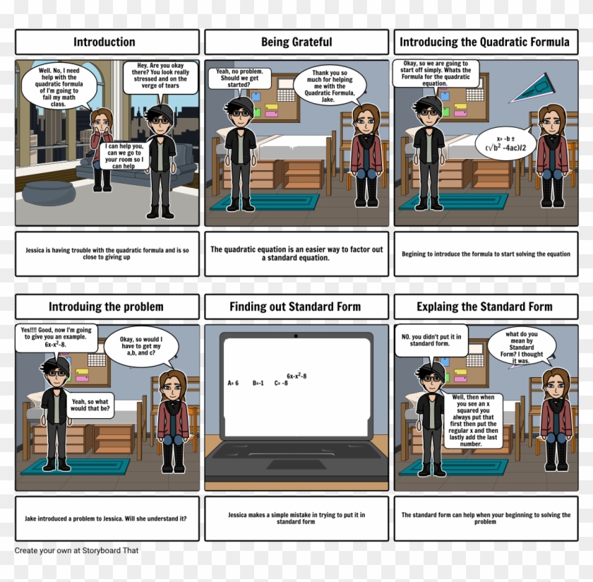 Algebra 2 Quadratic Formula - Storyboard, HD Png Download - 1164x1086 ...