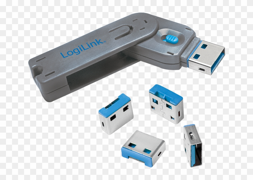 Logilink® Usb Port Blocker - Bloqueador De Puertos Usb, HD Png Download ...
