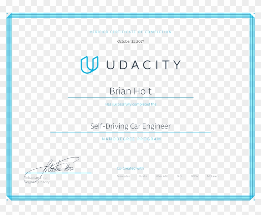 Udacity Certificate