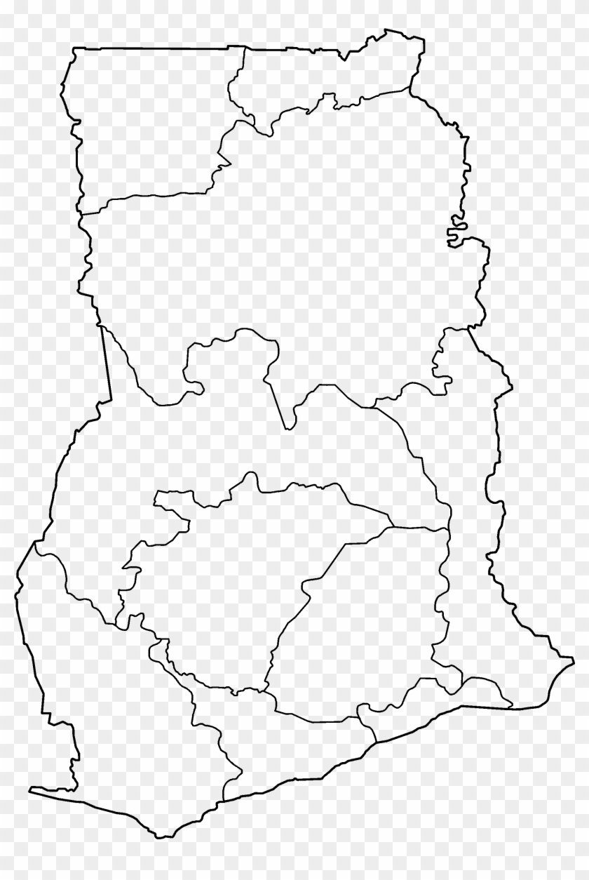 Ghana Regions Blank - Map Of Ghana Regions, HD Png Download - 2000x2819 ...
