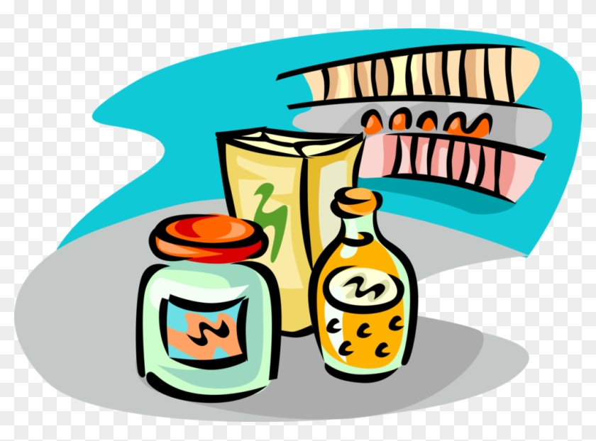Vector Illustration Of Grocery Store Commodity Food, HD Png Download ...