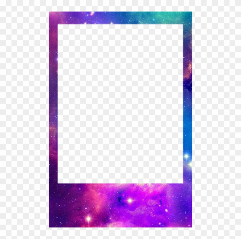 Frame, Galaxy, And Polaroid Image - Galaxy Picture Frame, HD Png ...
