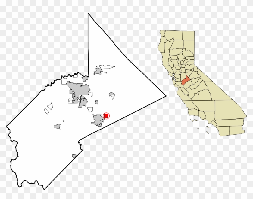 Denair, California - 1850s Map Of Stanislaus County, HD Png Download ...