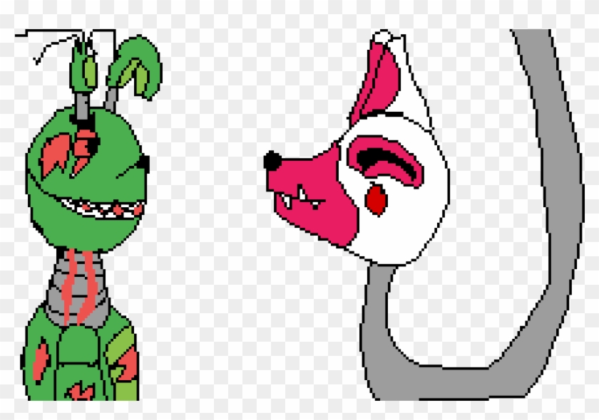 Mangle X Springtrap - Cartoon, HD Png Download - 1024x576(#5583366 ...