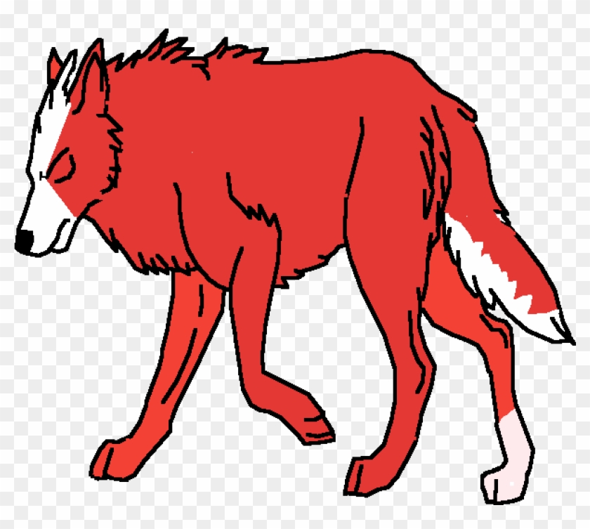 Red Wolf - Cartoon, HD Png Download - 1400x1300(#5584784) - PngFind