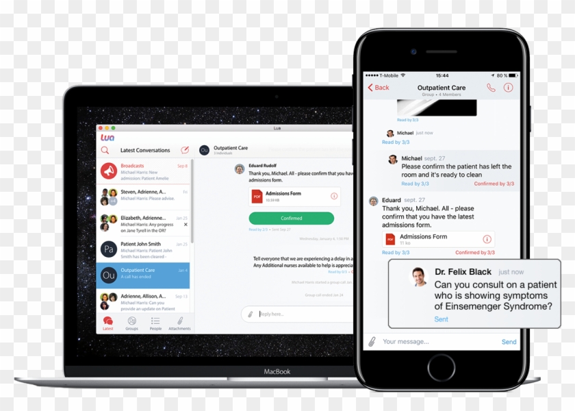 Lua Hipaa Compliant Messaging - Lua Mobile App, HD Png Download ...
