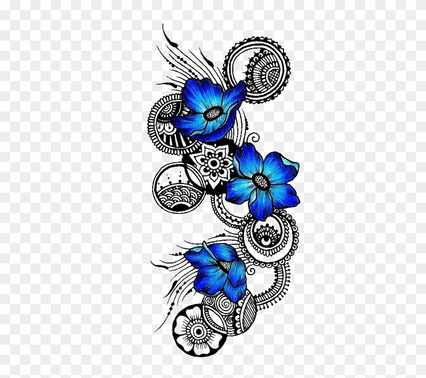 Tattoo Flower Symbol Flowers Scarification Drawing - Blue Flower Tattoo ...