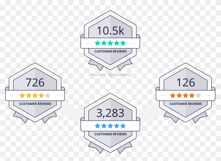 Reviews Badges Showing Total Number Of Reviews And - Label, HD Png ...