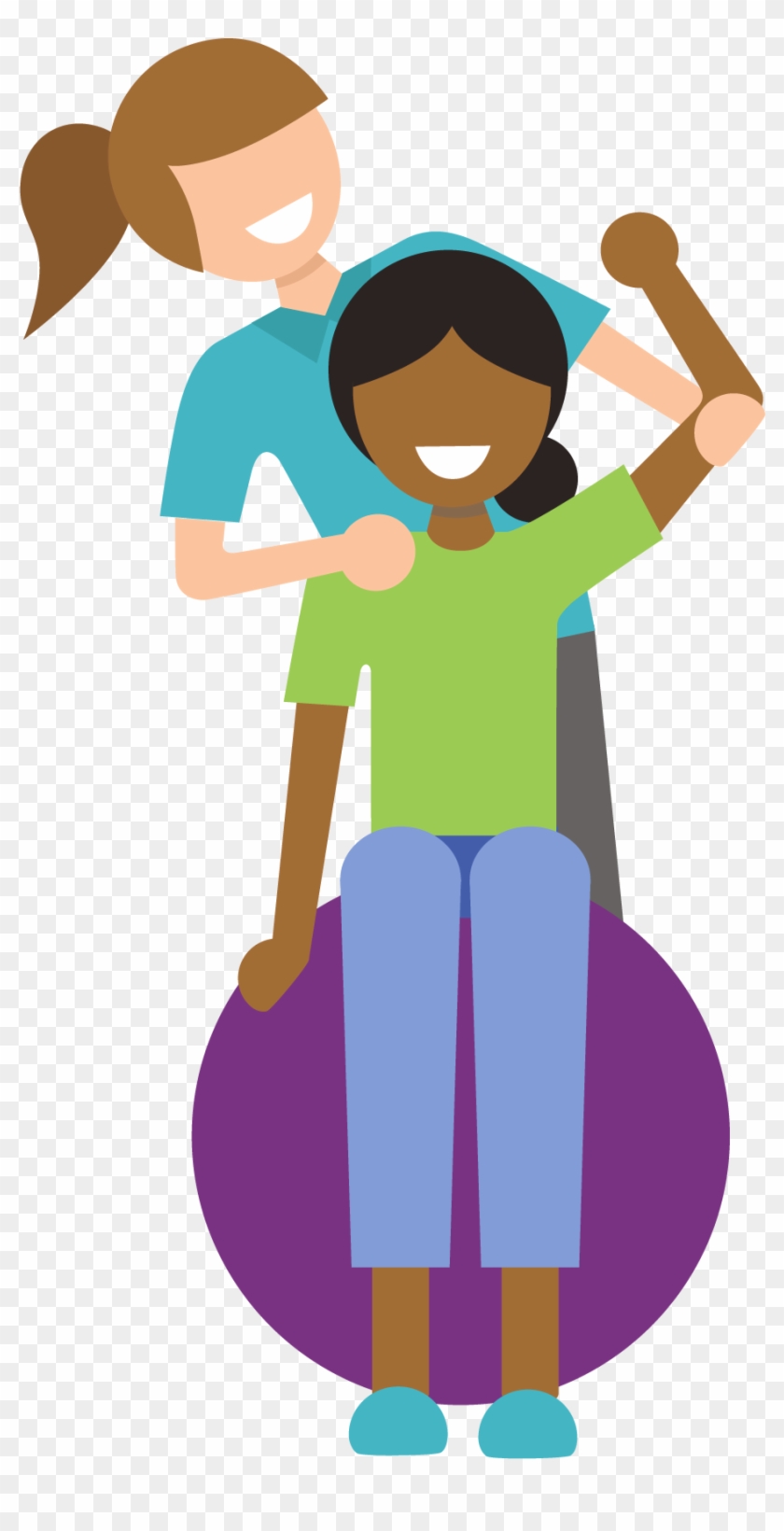 Illustration Of Two People - Cartoon, HD Png Download - 904x1722 ...