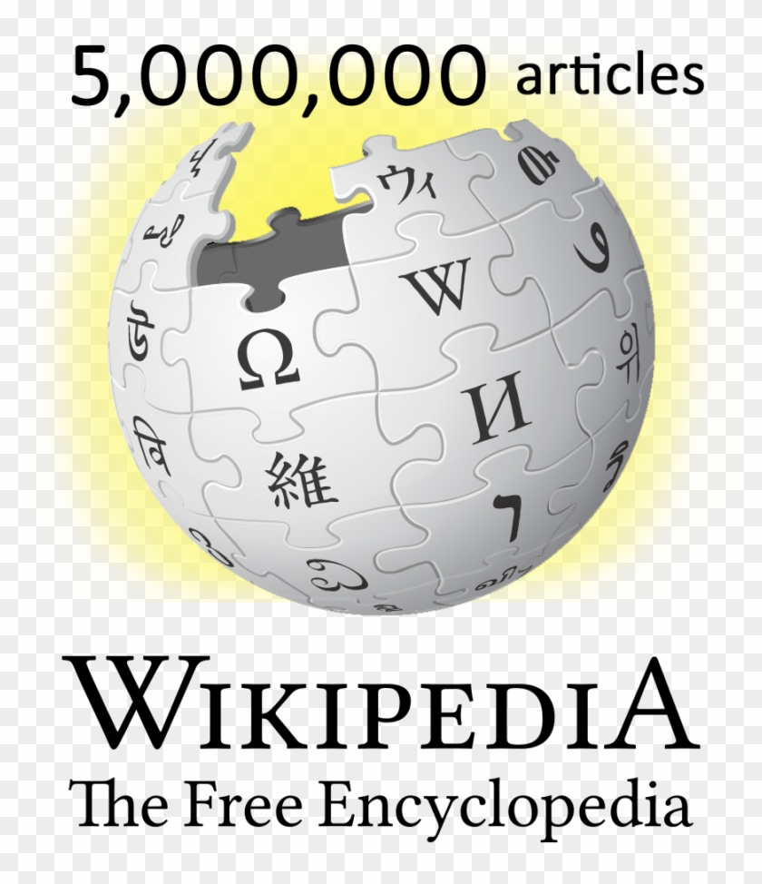 Wikipedia Logo V2 En 5 M Articles Glow - Wikipedia, HD Png Download ...