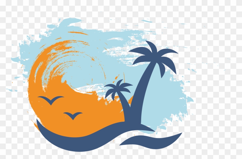 Beach Vector - Illustration, HD Png Download - 2299x1407(#5713926 ...