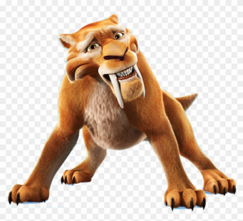 Ice Age Png - Sabre Tooth Tiger Cartoon, Transparent Png - 1008x871 ...