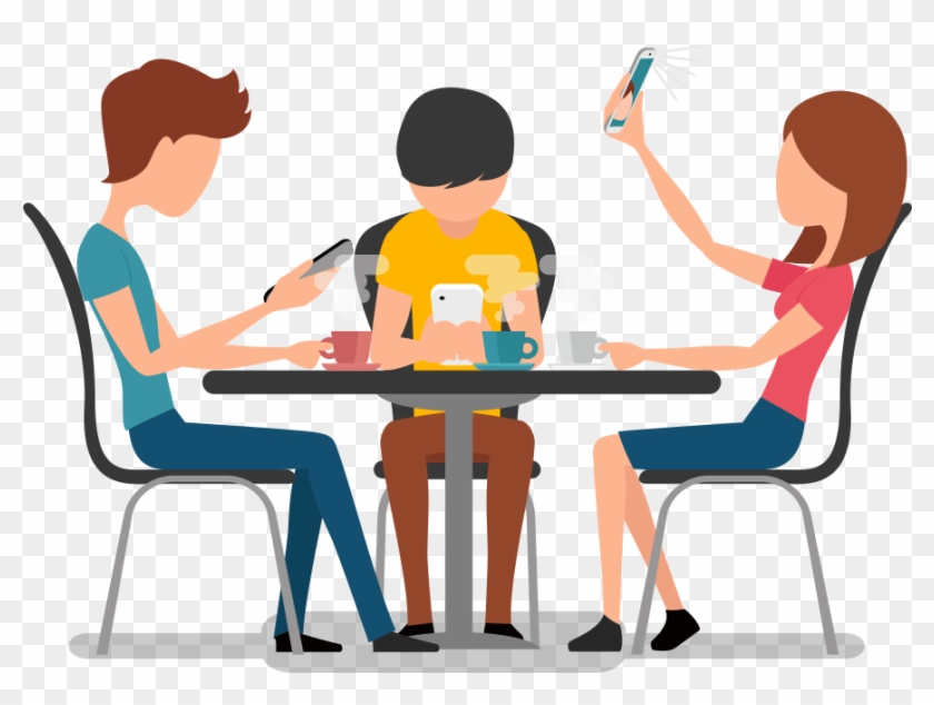 Cellphone Clipart House Phone - Social Media Internet Addiction, HD Png ...