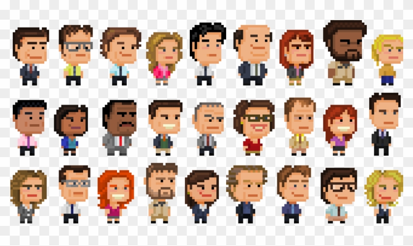 The Office Pixel Art - Pixel Art The Office, HD Png Download - 870x459 ...
