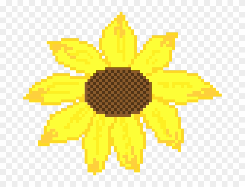 Sunflower - Sunflower Pixel Art, HD Png Download - 810x610(#596477 ...