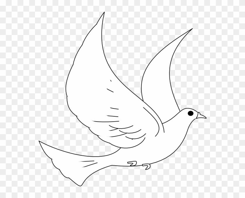 Descending Dove Outline