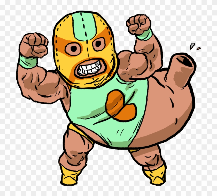 A Luchador Stomach For The Menudo Episode - Cartoon, HD Png Download ...