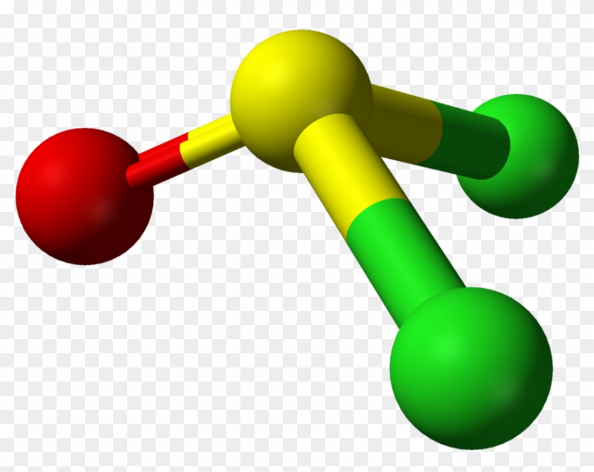 Ball And Stick Model Of Thionyl Chloride - Socl2 3d Structure, HD Png ...